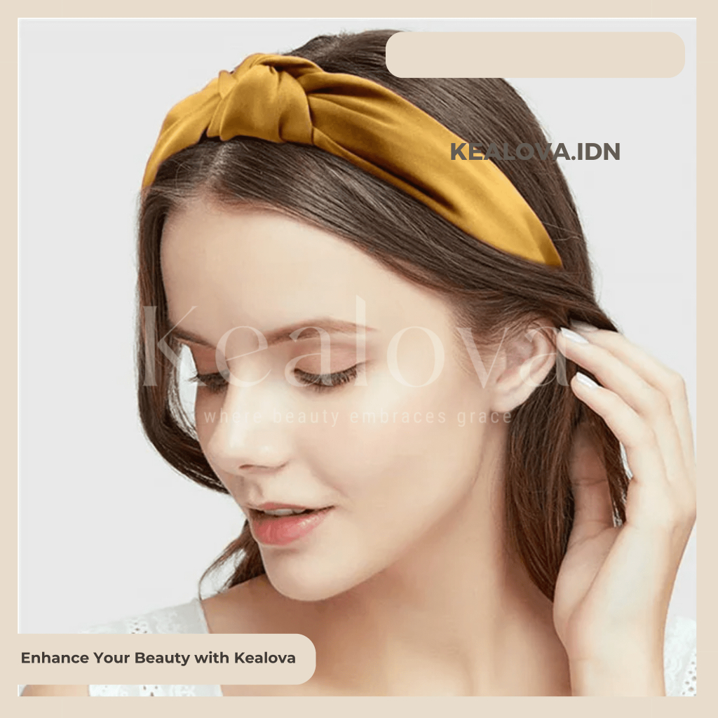 Jual Kealova Bando Simpul Satin Korean Twisted Headband Bando