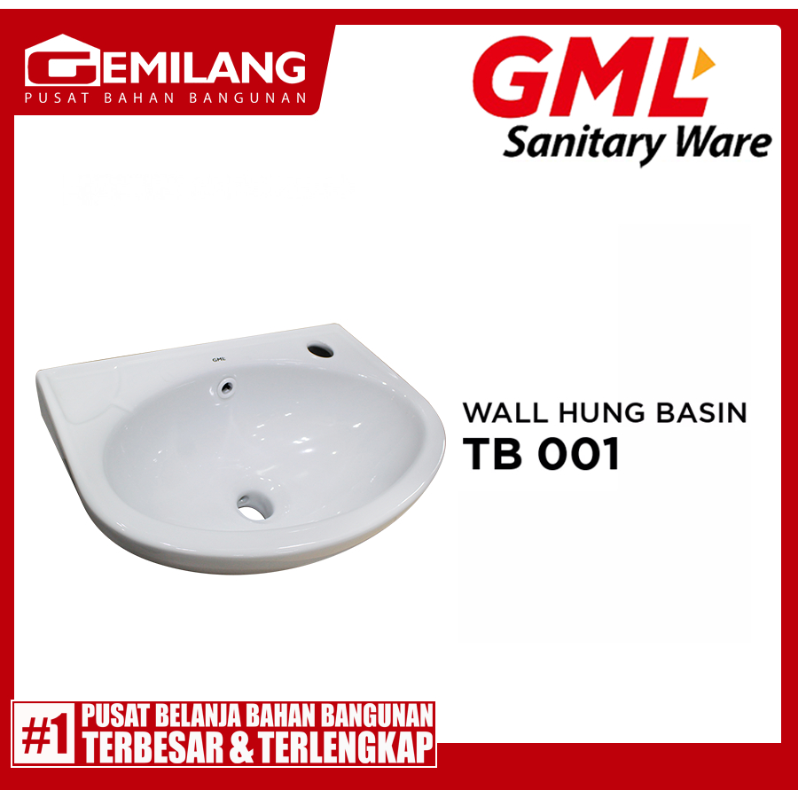 Jual GML WASTAFEL WALL HUNG BASIN TB 001 | Shopee Indonesia