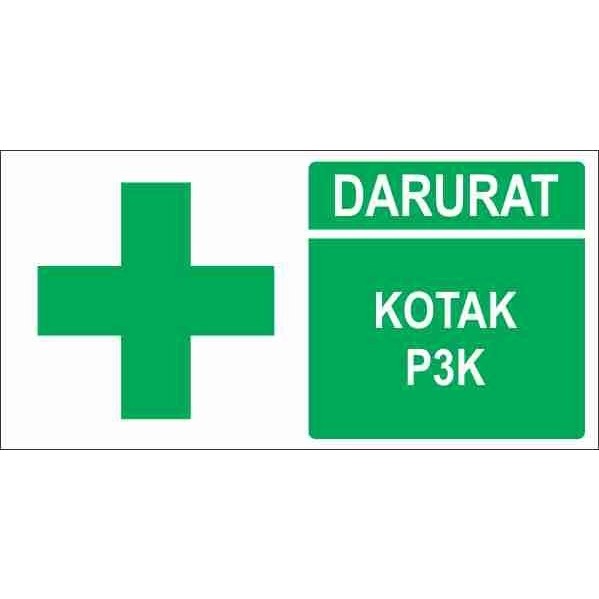 Jual SIGN RAMBU K3 DARURAT KOTAK P3K UKURAN 30X15 SIGN RAMBU P3K ...