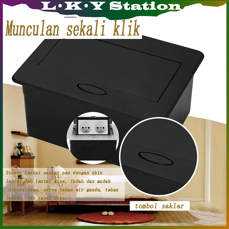 Jual 【READY STOCK!】Stop Kontak Tanam Meja Soket pop-up 2lubang Desktop Tertanam Stopkontak Floor ...