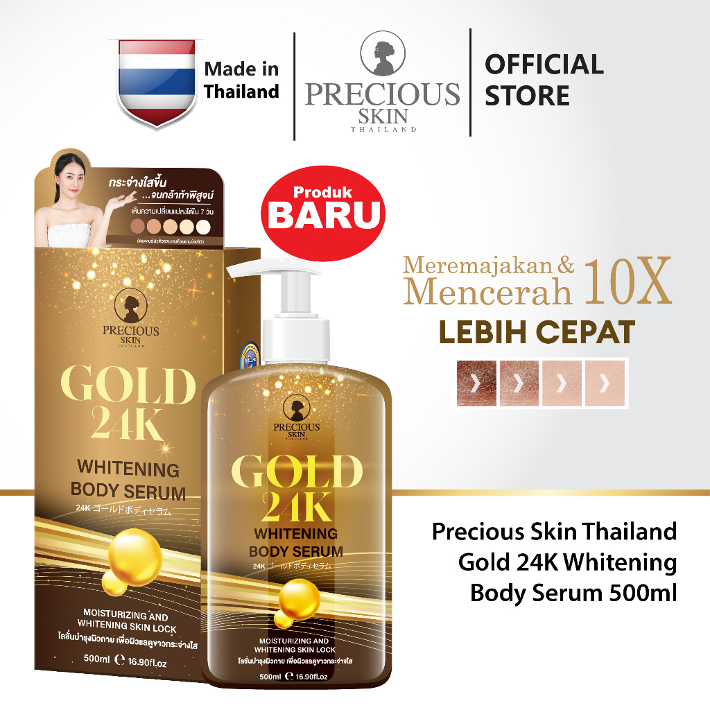 Jual Precious Skin Thailand Gold 24K Body Serum / Whitening Serum ...