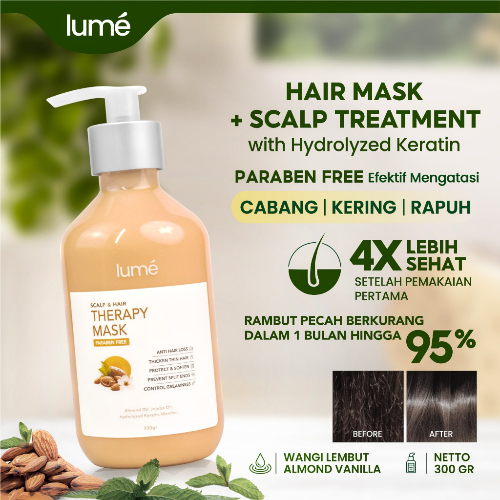 Jual LUME SCALP HAIR THERAPY MASK NON PARABEN CONDITIONER NON SILIKON ...