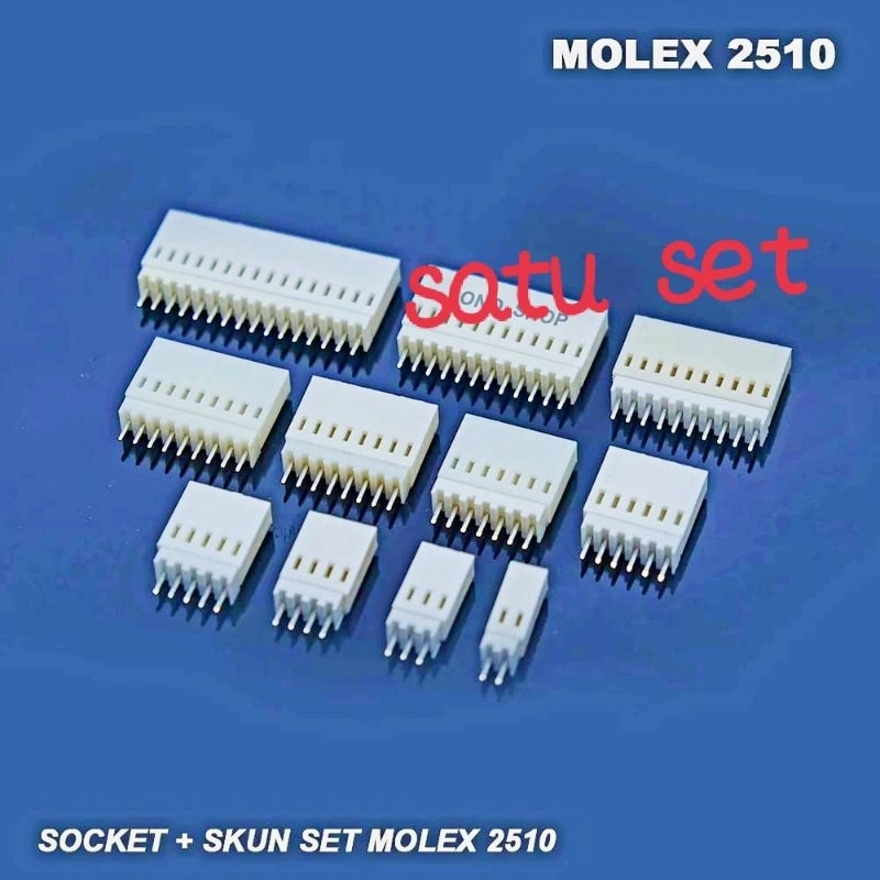 Jual soket molek 2pin 3pin 4pin 5pin 7pin 8pin | Shopee Indonesia