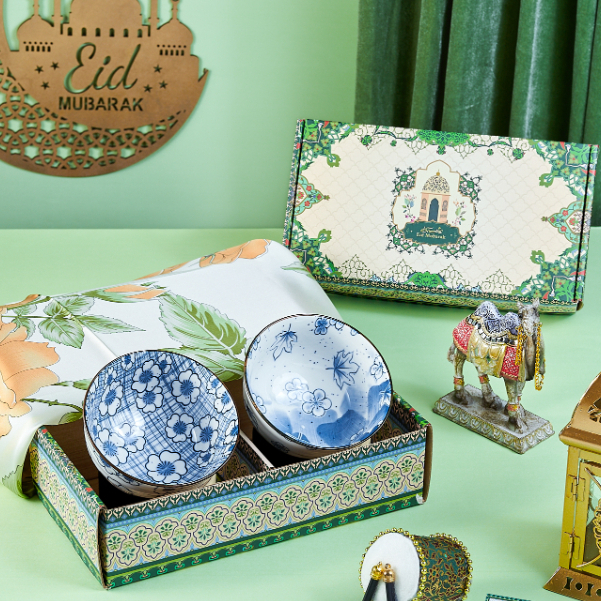 Jual Ramadhan Gift Box Asagao 2 Bowls Ceramic Hamper Parsel | Mangkuk ...