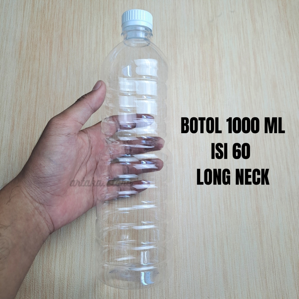 Jual [isi 60] Botol Plastik 1000ml / Botol Minum 1L | Shopee Indonesia