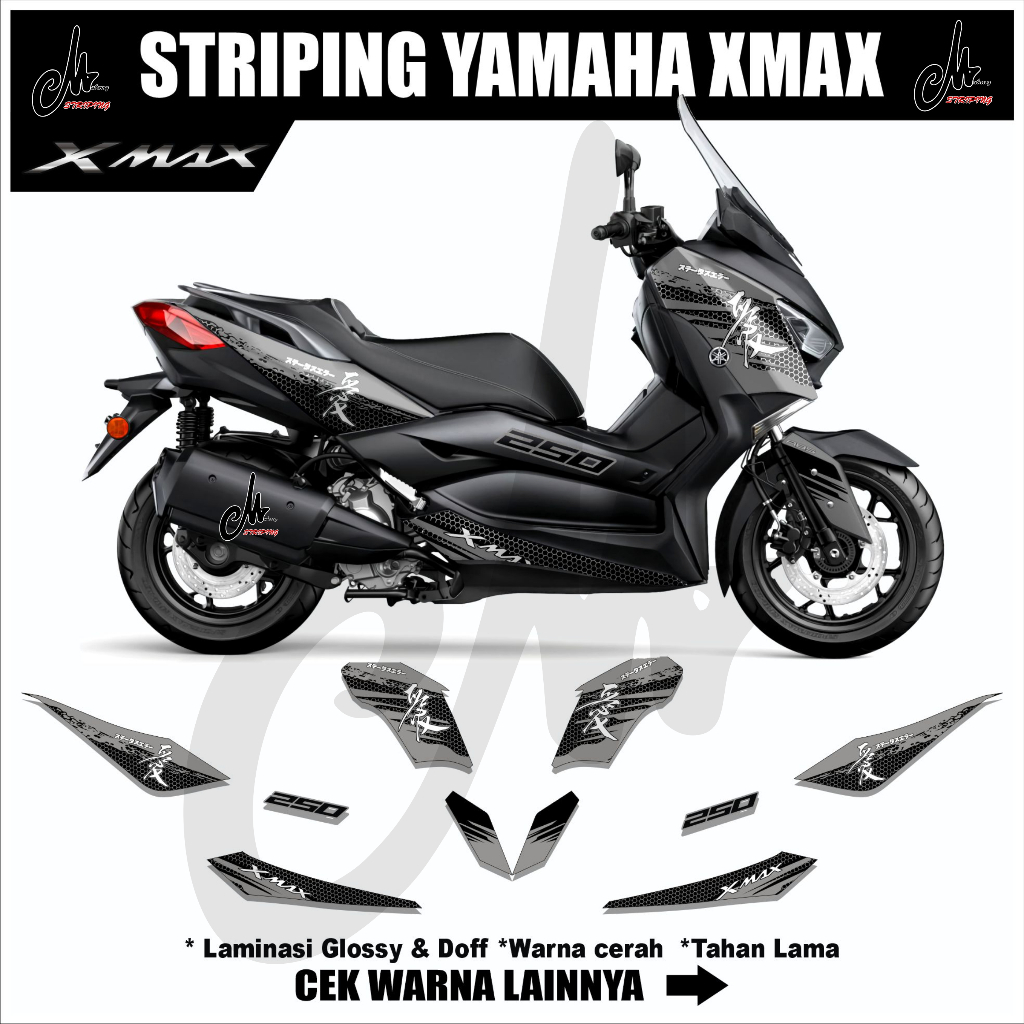 Jual Striping Stiker Motor Xmax 250 Old / Sticker Decal Yamaha Xmax 250 ...