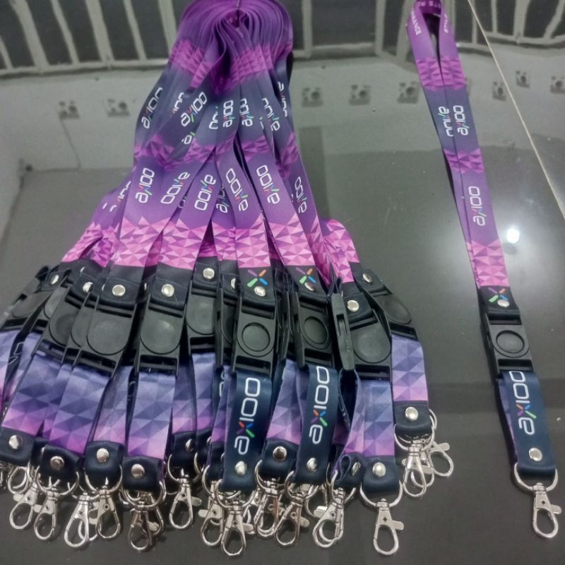 Jual Tali ID Card Custom 2,5Cm / Tali Lanyard Id Card Custom Desain | 2 ...