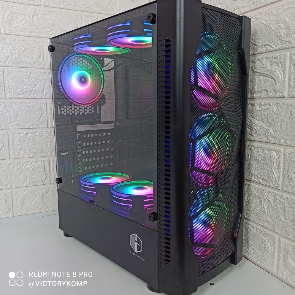 Jual ART I48V Case PC Gaming Cube Gaming Byron ATX Gaming Case Mesh ...