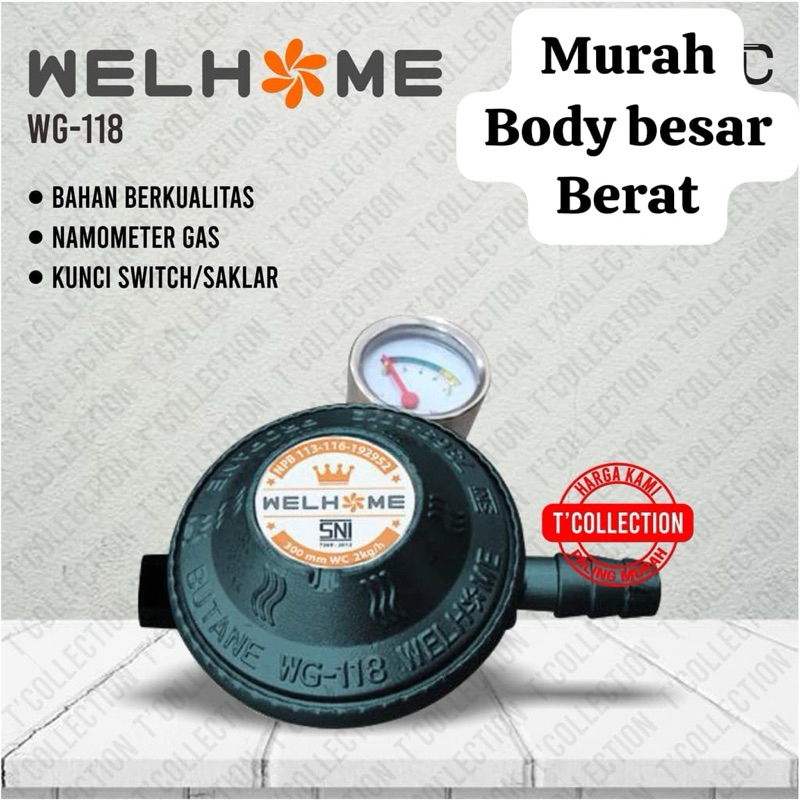Jual Welhome Regulator Meter SNI WG 118 Kepala Gas | Shopee Indonesia