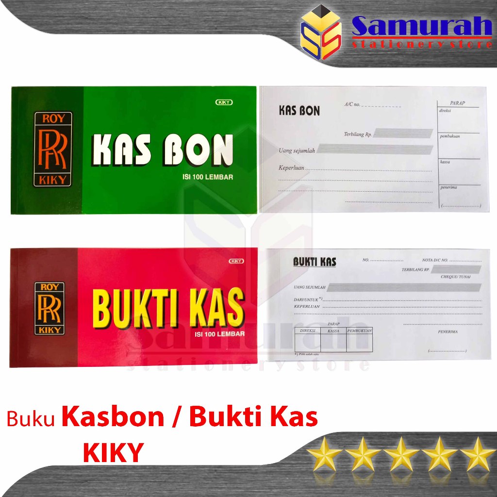 Jual Buku Kas Bon KIKY isi 100 Lbr / KASBON / Soft Cover Bukti Kas merk ...