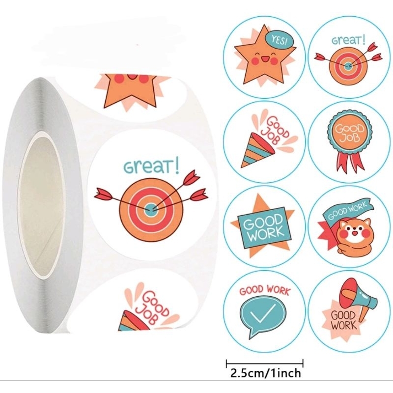 Jual Sticker Label Nilai Binatang Lucu Stiker Reward Anak 500pcs ...