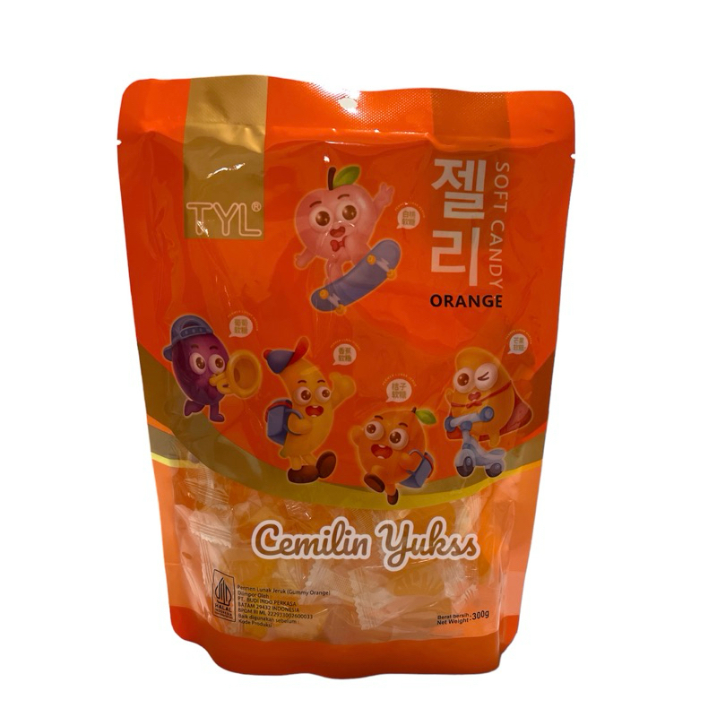 Jual TYL Baopi Gummy 300g Permen Lunak Kupas Rasa Orange Peach Mangga ...