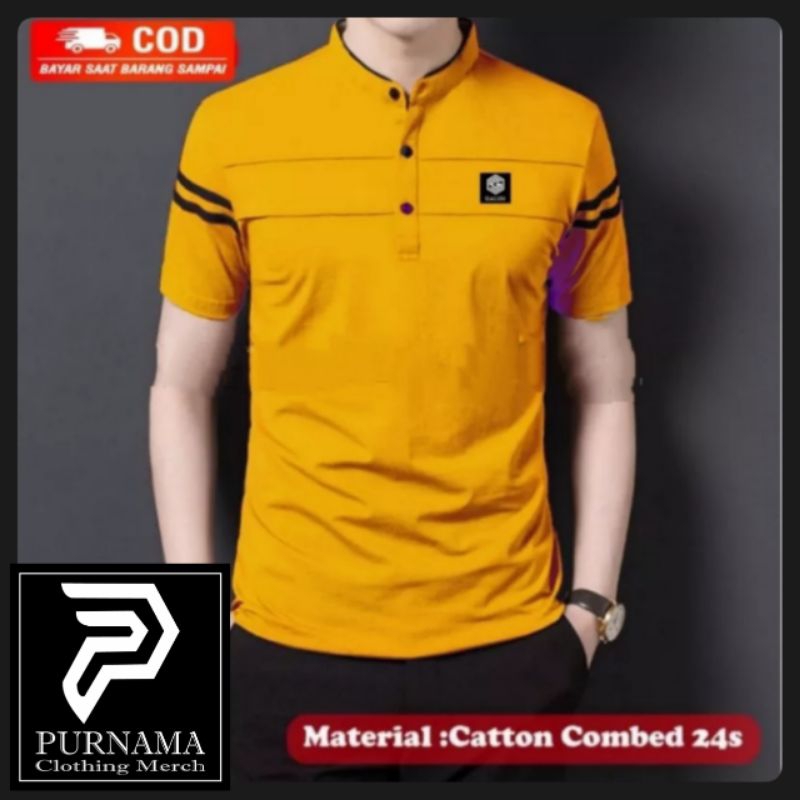Jual Kaos polo kerah shanghai pria lengan pendek tshirt polo terbaru ...