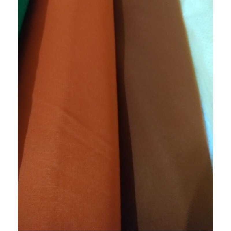 Jual Kain polosan bsy warna oren dan bata untuk seragam bawahan qiroati ...