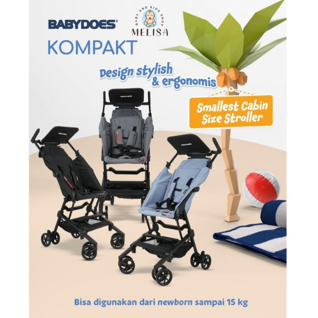 Jual Stroller Babydoes Kompakt Cabin Size Berat Ringan | Shopee Indonesia