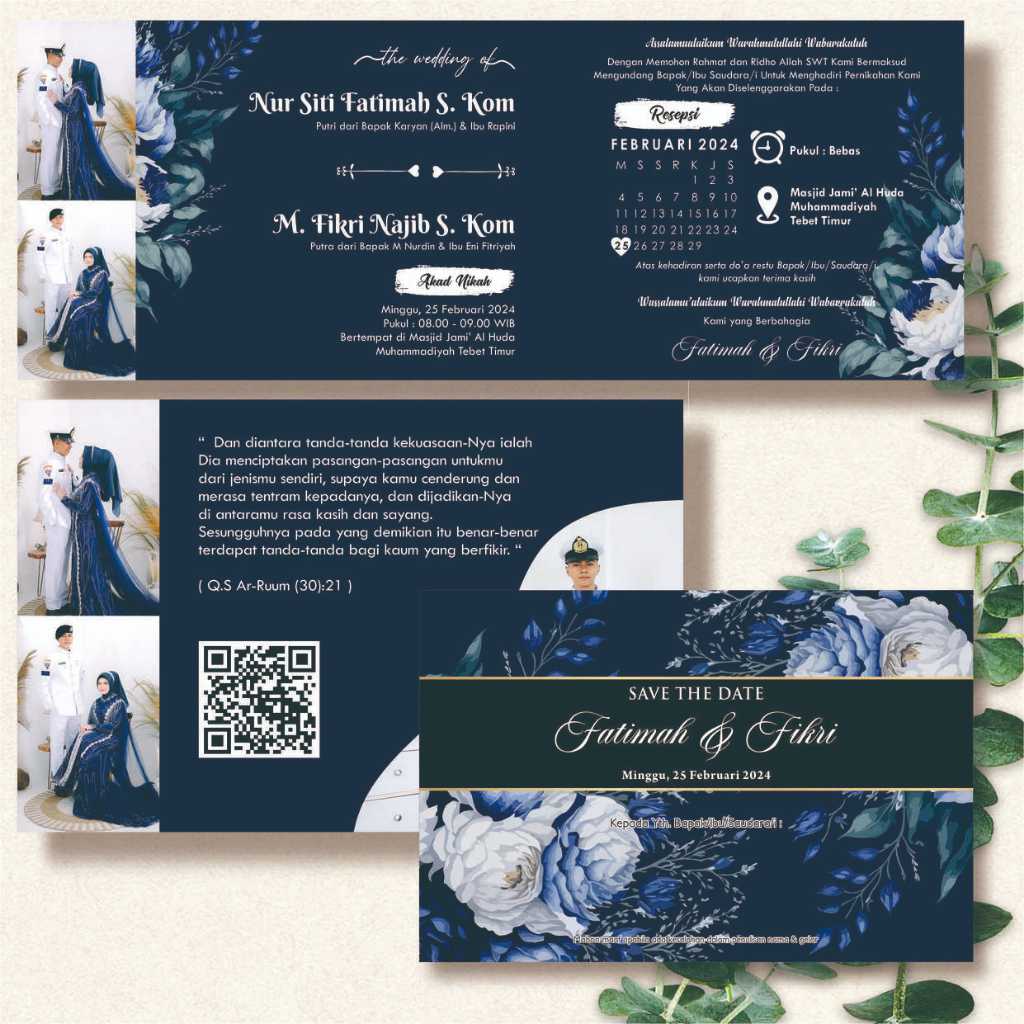Jual UNDANGAN PERNIKAHAN GLOSSY FULL COLOUR - ELEGAN - SUPER GLOSSY ...