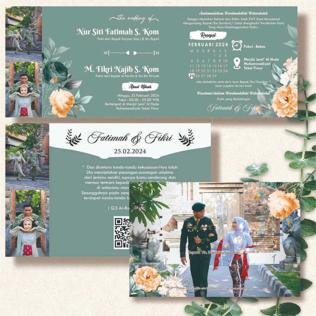 Jual UNDANGAN PERNIKAHAN GLOSSY FULL COLOUR - ELEGAN - SUPER GLOSSY ...