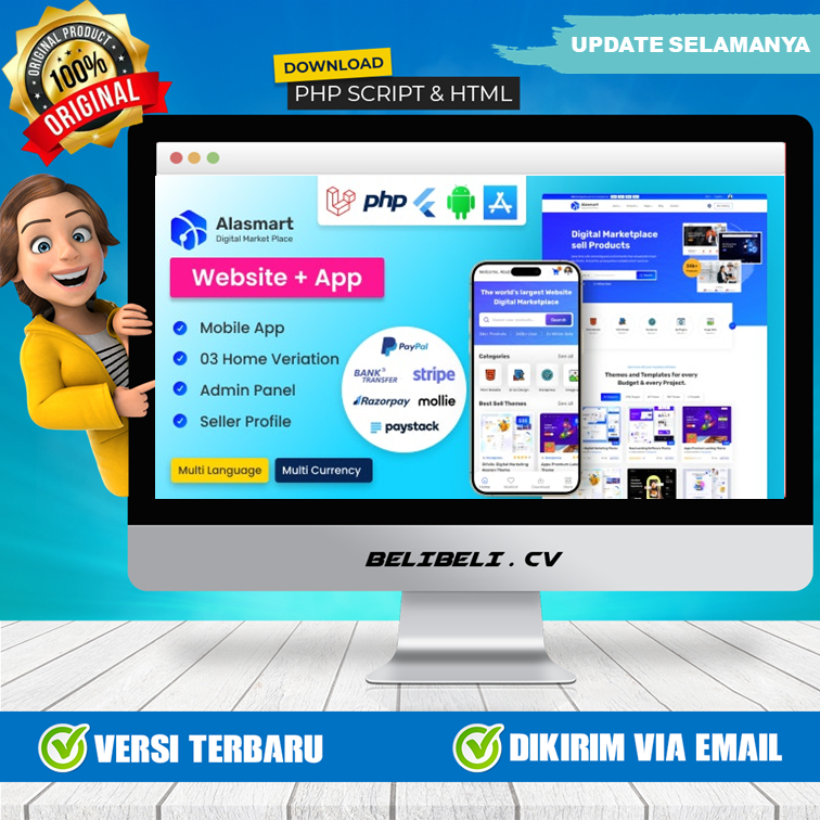 Jual Source Code Laravel - Alasmart - Digital Product Download Marketplace Laravel Source code ...