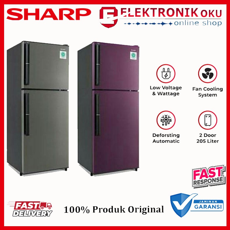 Jual KULKAS 2 PINTU SHARP SJ-246GC LEMARI ES SHARP | Shopee Indonesia