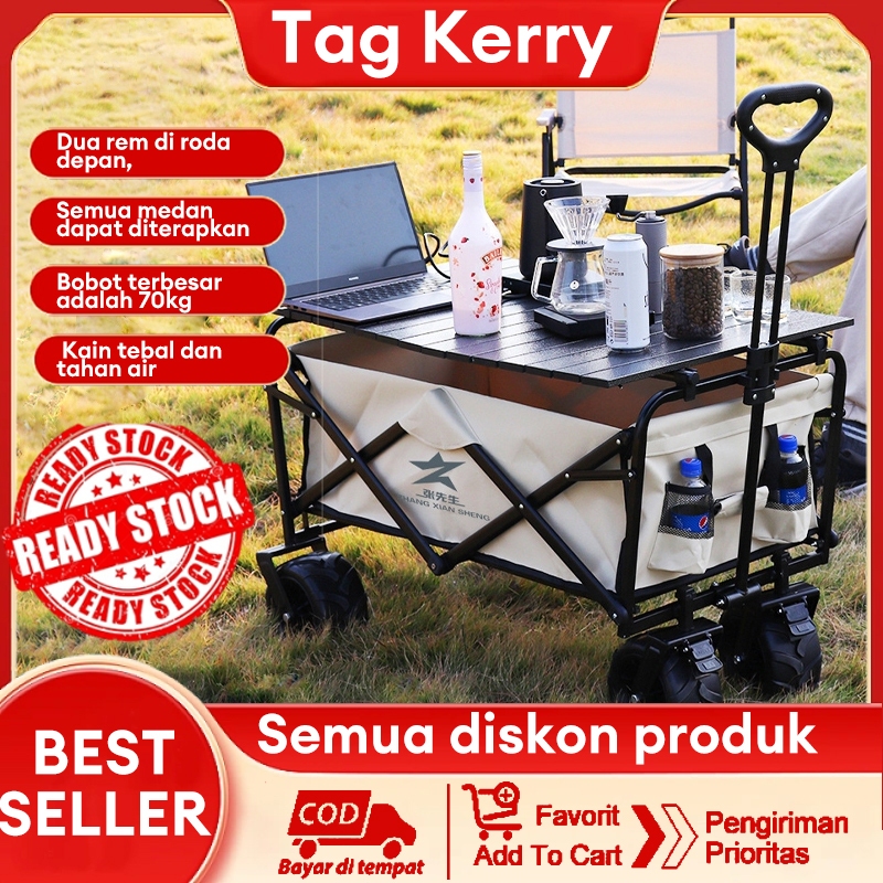 Jual READY STOCK Keranjang Camping Gerobak Lipat Troli Barang Box ...