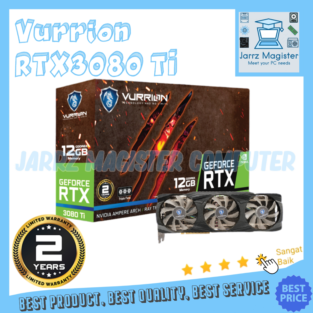 Jual VGA Nvidia GeForce Vurrion Rtx 3080 TI 12GB DDR6X 384 Bit | VGA Card Nvidia Vurrion Rtx3080 ...
