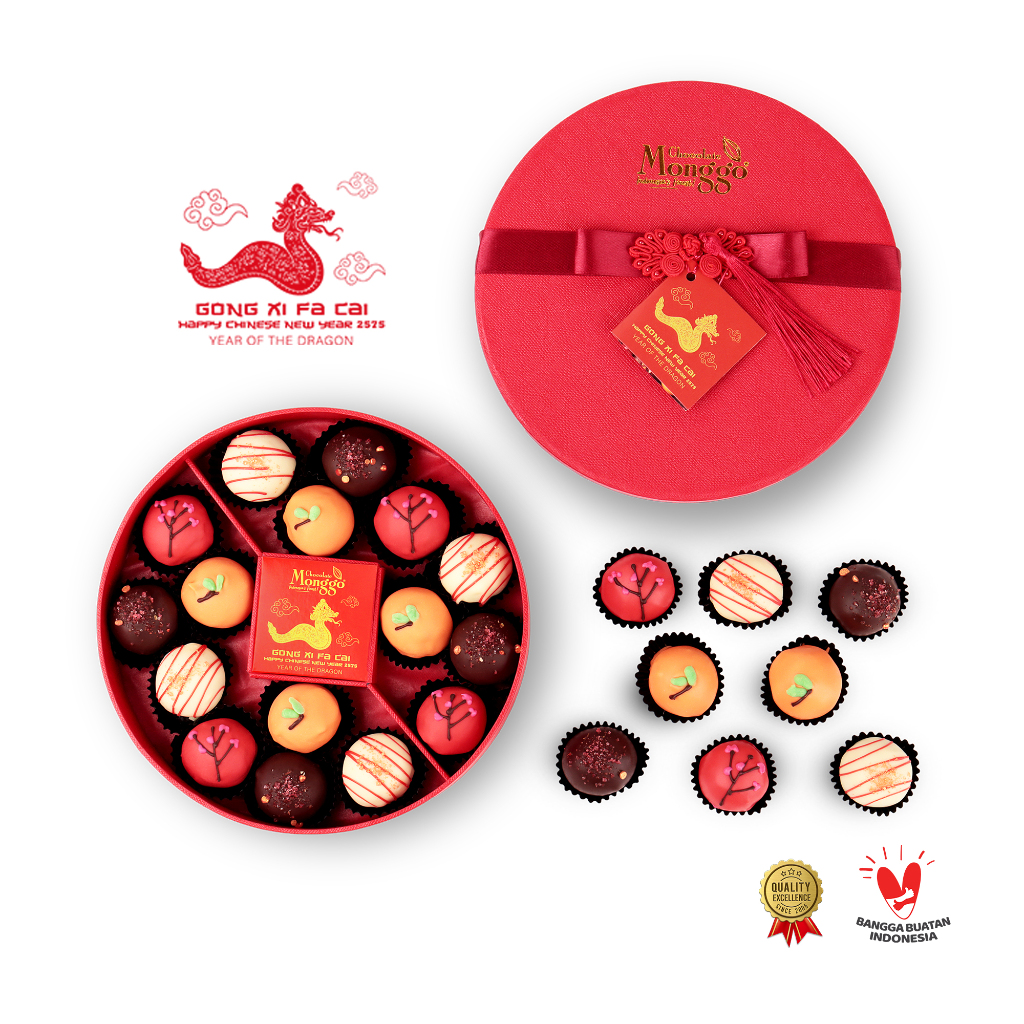 Jual Imlek Chocolate Truffles 16pcs Gift box l Cokelat Monggo Hadiah ...