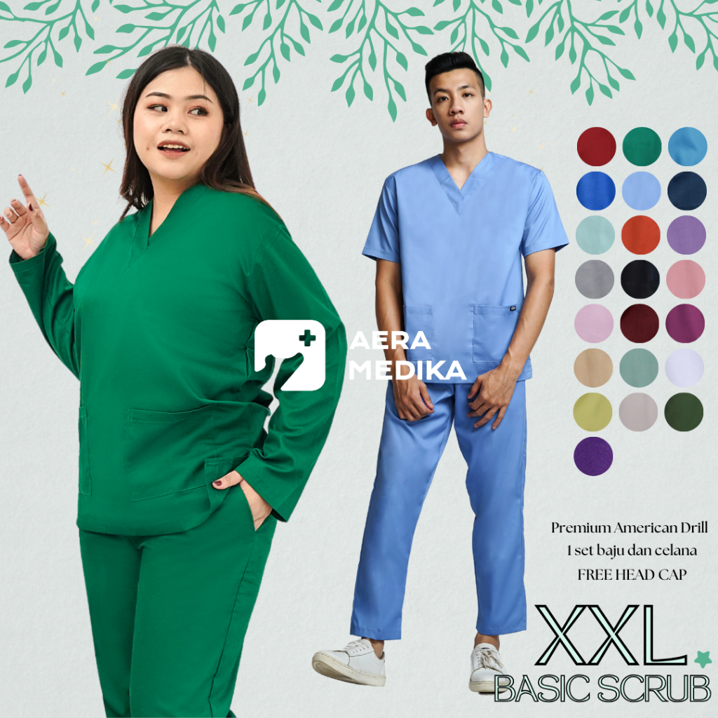Jual (XXL) - Set Baju Jaga / Baju OK / Baju Perawat / Dokter / Scrub ...