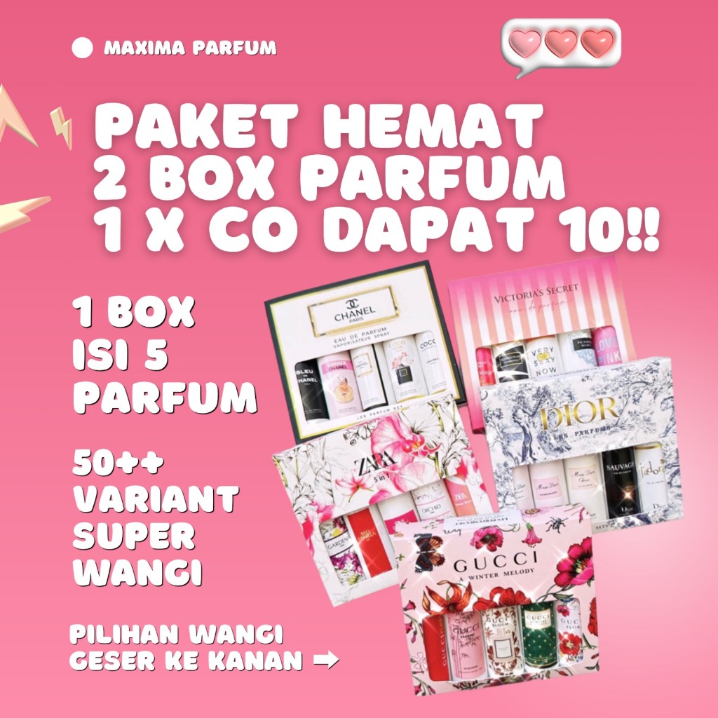 Jual PAKET 2 BOX Parfum Gifset isi 10 pcs 30 ML Travel Size Unisex ...
