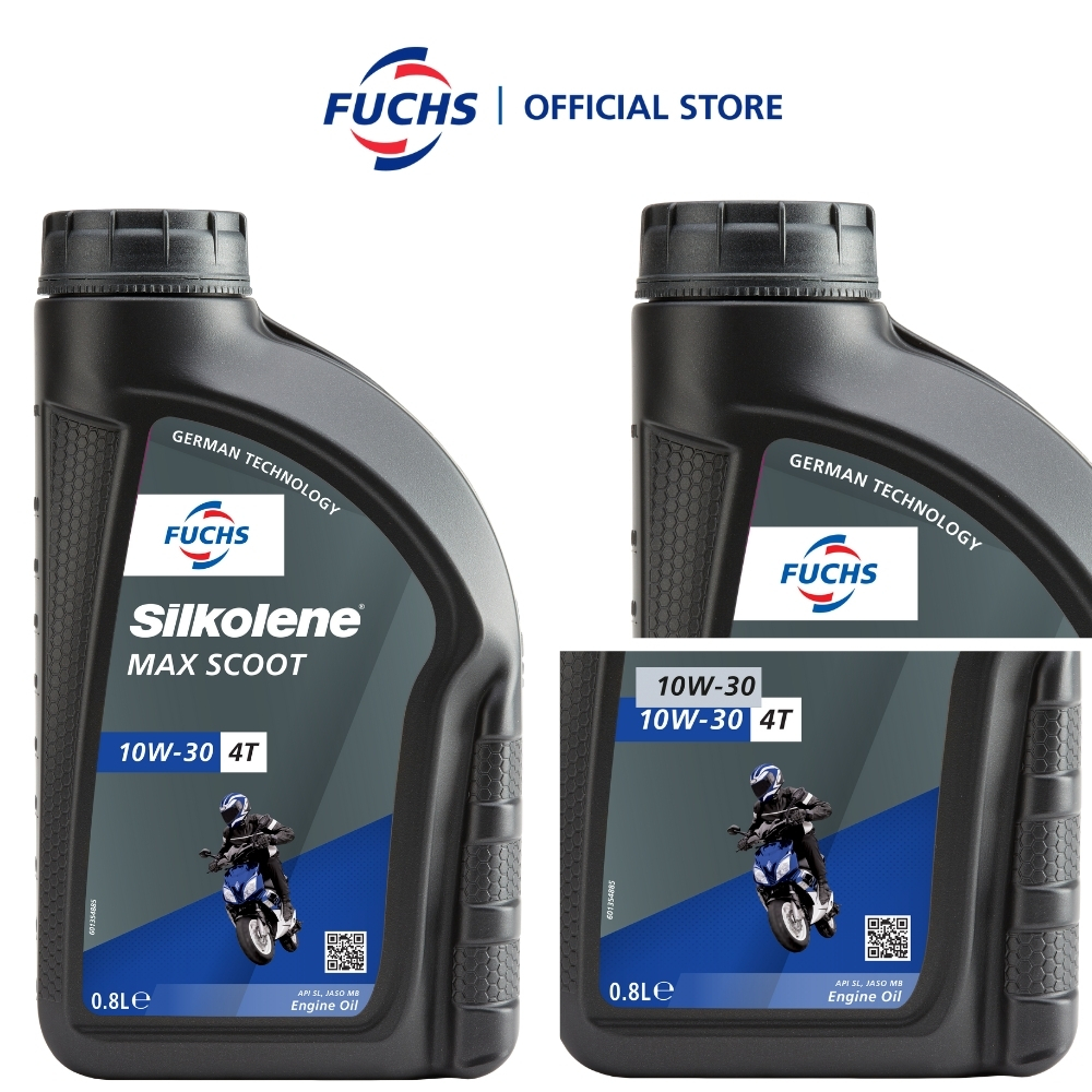 Jual FUCHS SILKOLENE MAX SCOOT 10W30 Engine Oil 800ml for 4T Scooter ...