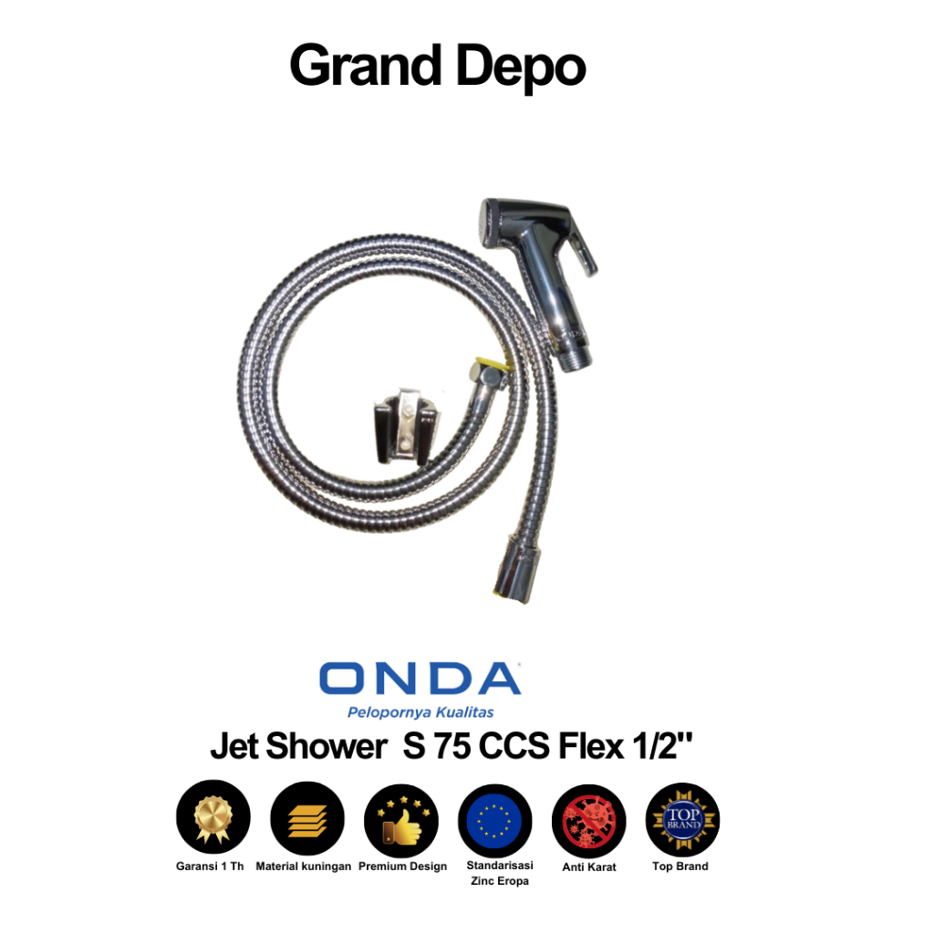 Jual Onda Jet Shower S 75 CCS Flex / Jet Shower Onda / Shower Cebok ...