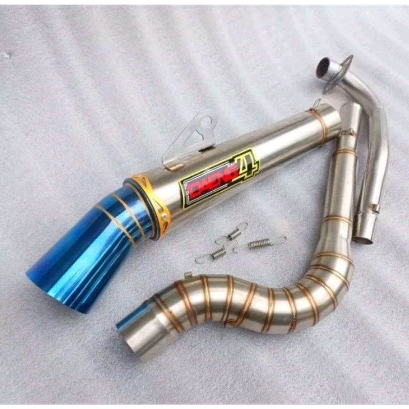 Jual Daeng sai4 conical open spec pipe 1set big elbow for xrm 125 xrm ...