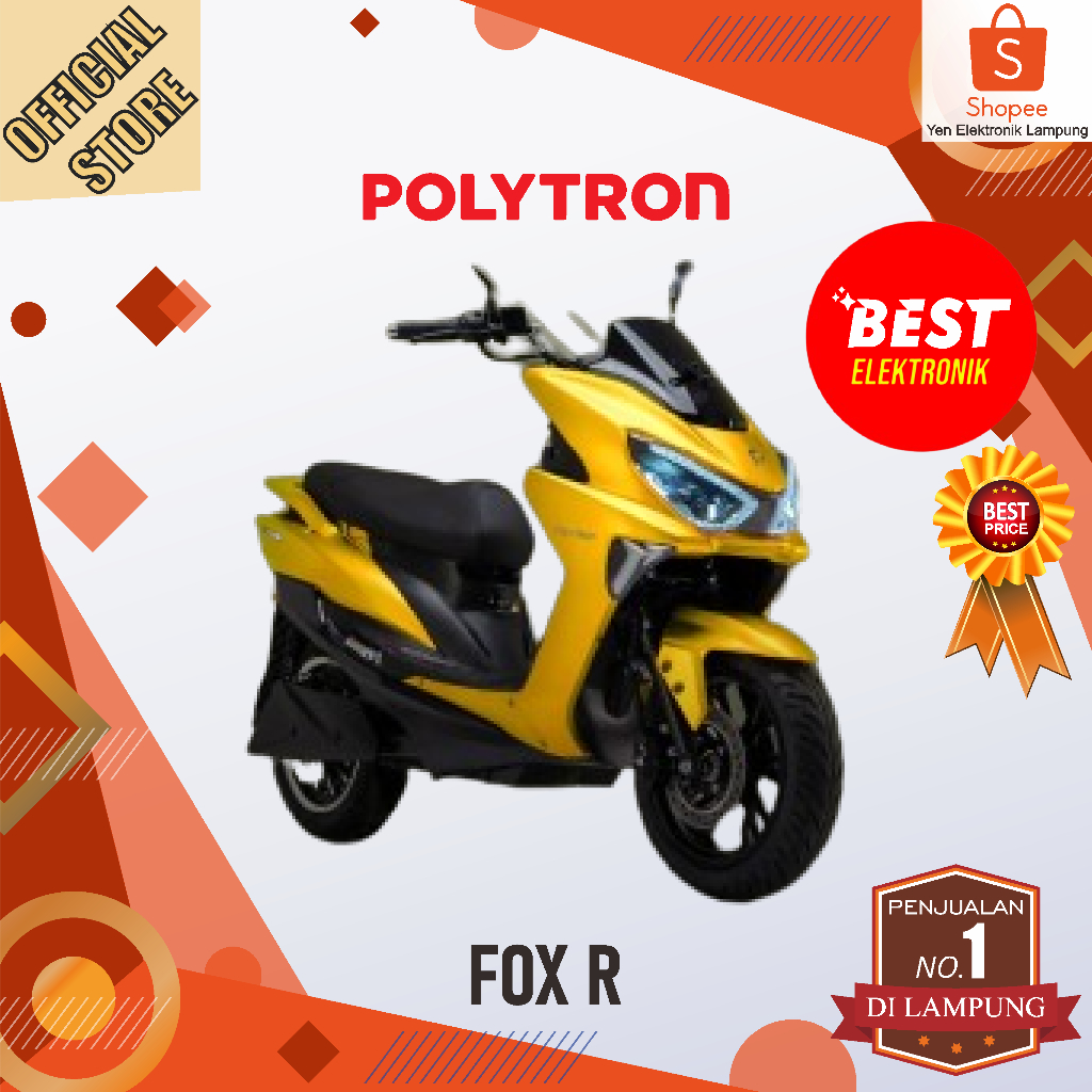 Jual Motor Listrik POLYTRON Fox R Sepeda Motor Listrik | Shopee Indonesia