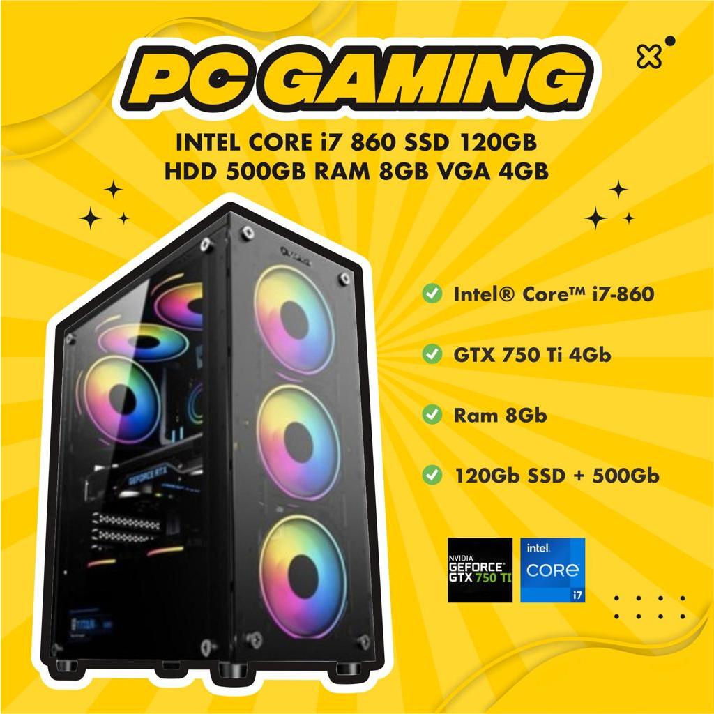 Jual PC Rakitan, CPU Rakitan untuk Editing, untuk Gaming Intel core i7 860 SSD 120GB HDD 500GB ...