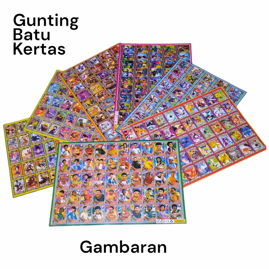 Jual PAKET 10 LEMBAR Poster kartu aneka gambar gambaran mainan anak ...