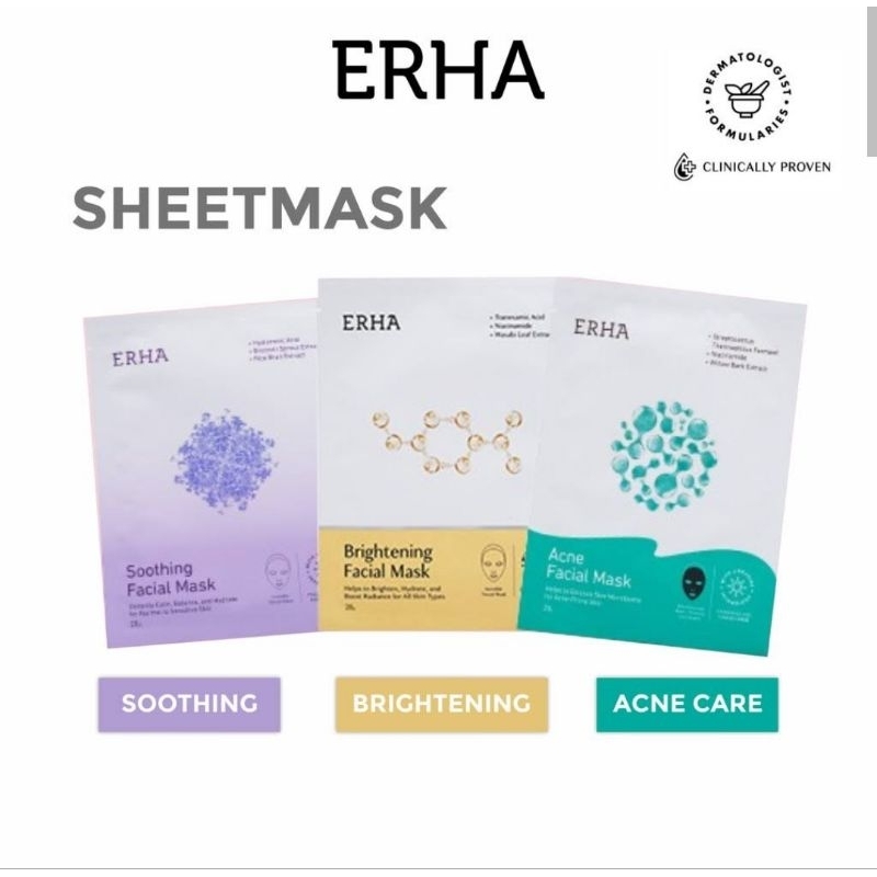 Jual ERHA Sheet Mask (1pcs) | Shopee Indonesia