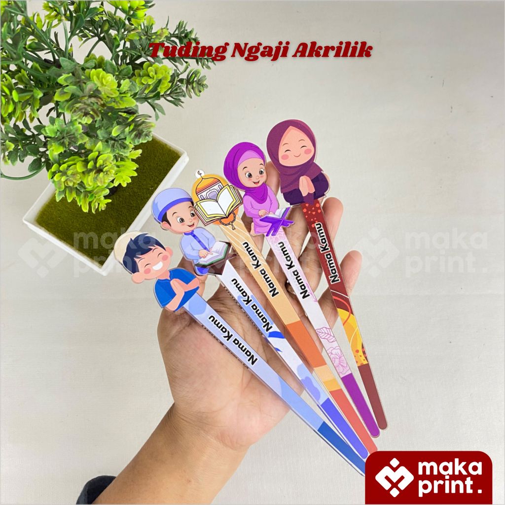Jual [2 SISI] Kalam Tuding Ngaji Akrilik Free Custom Nama - telunjuk ...