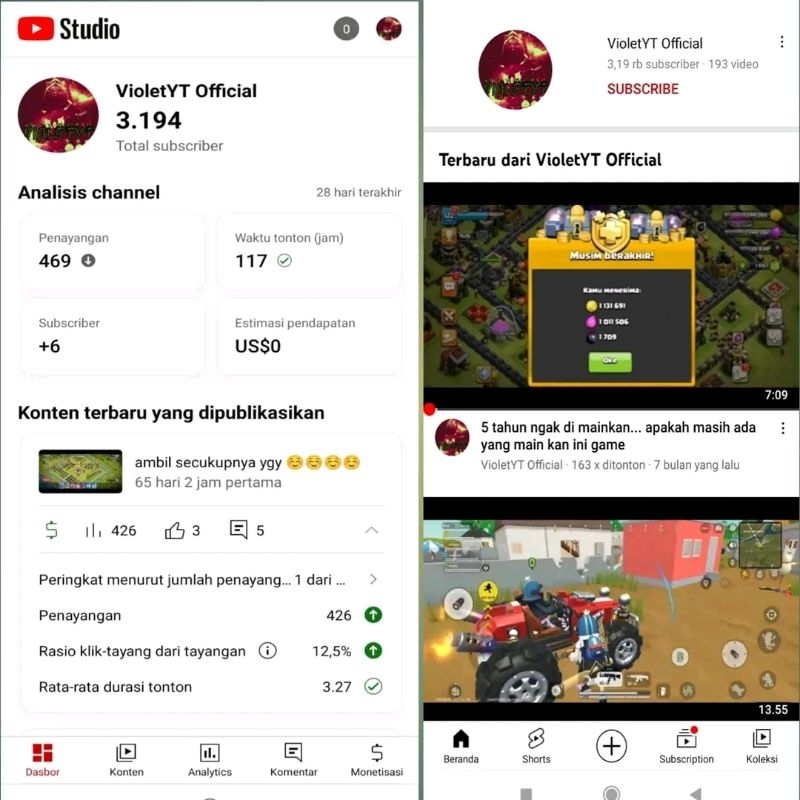 Jual AKUN YT MONETISASI 3 RIBU SUBSCRIBER | Shopee Indonesia