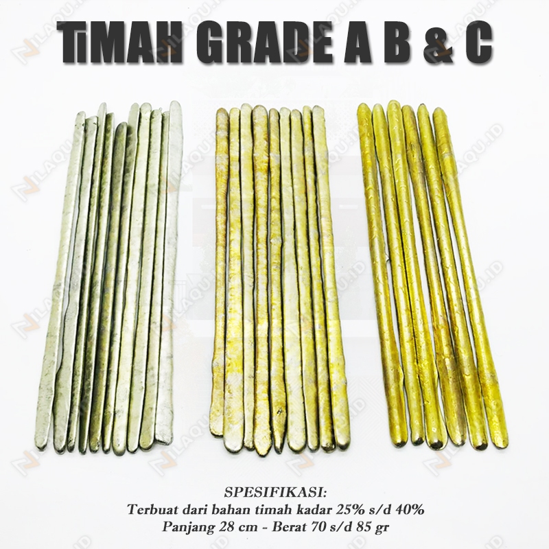 Jual Timah patri batangan super grade a b c timah solder patri no 1 2 3 ...