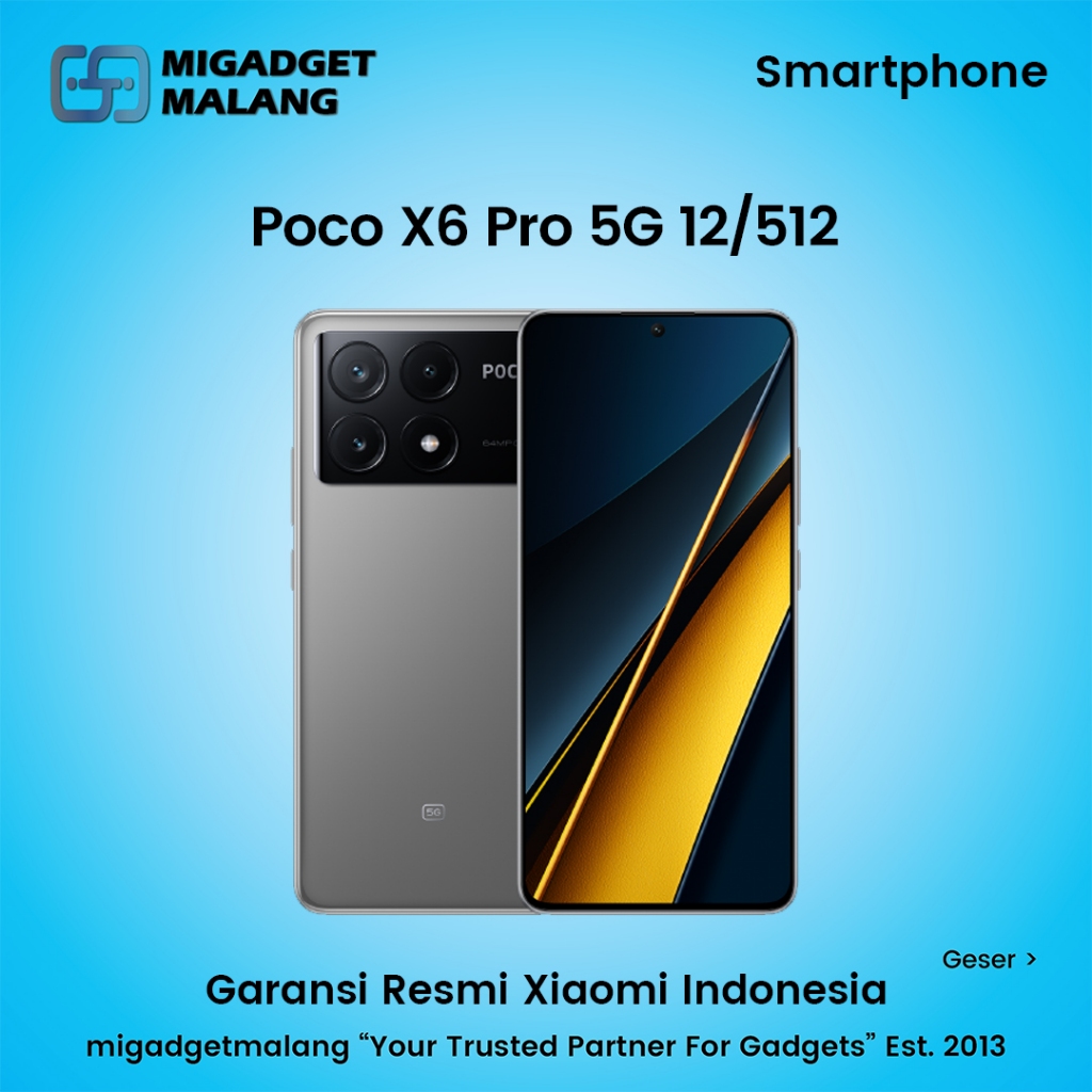Jual Poco X6 Pro 5G 12/512 NFC AMOLED 120Hz Garansi Resmi | Shopee Indonesia