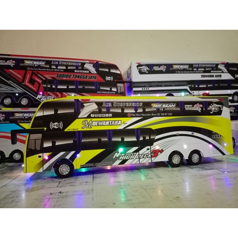 Jual Miniatur bus duobeldecker full telolet jumbo | Shopee Indonesia