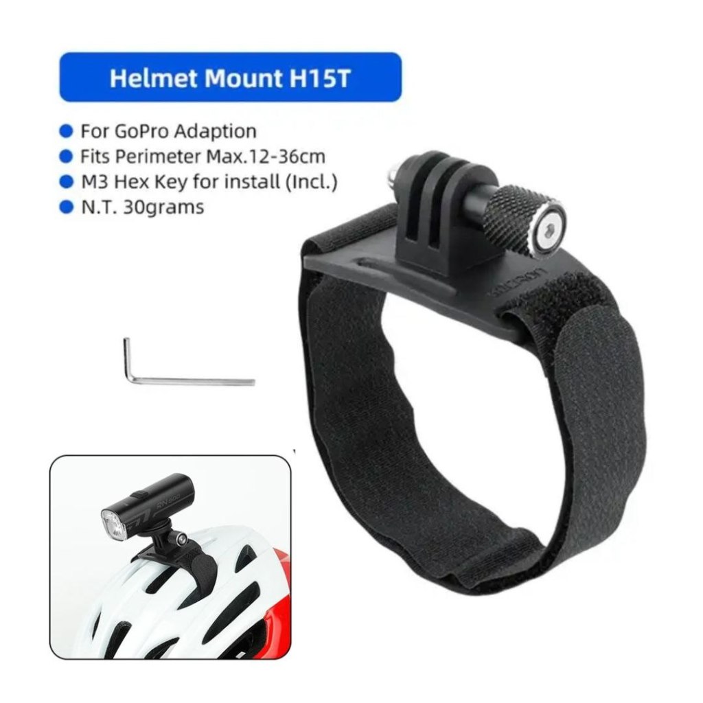 Jual Strap Dudukan Adaptor Lampu / Action Cam Holder di Helm Sepeda ...