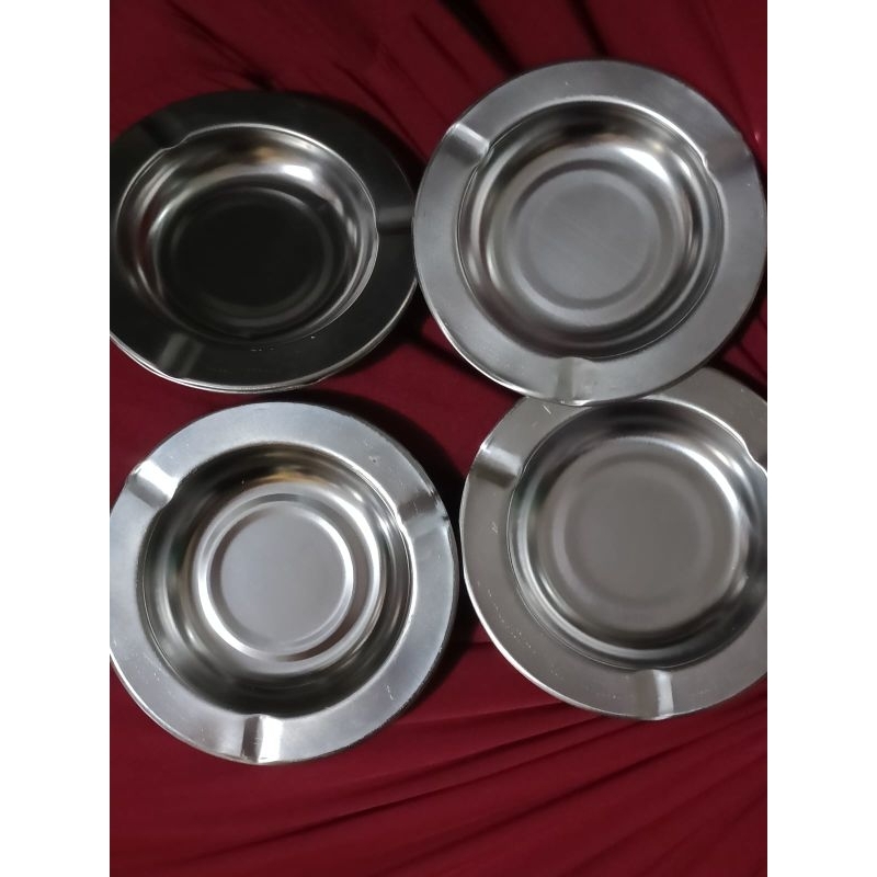 Jual Asbak ashtray tempat Mangkok Bulat Silver abu Aluminium Stainless ...
