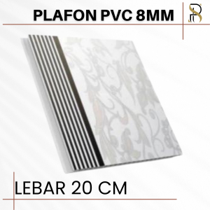 Jual Plafon PVC Warna Putih silver Motif Bunga dan Garis (SP21 ...