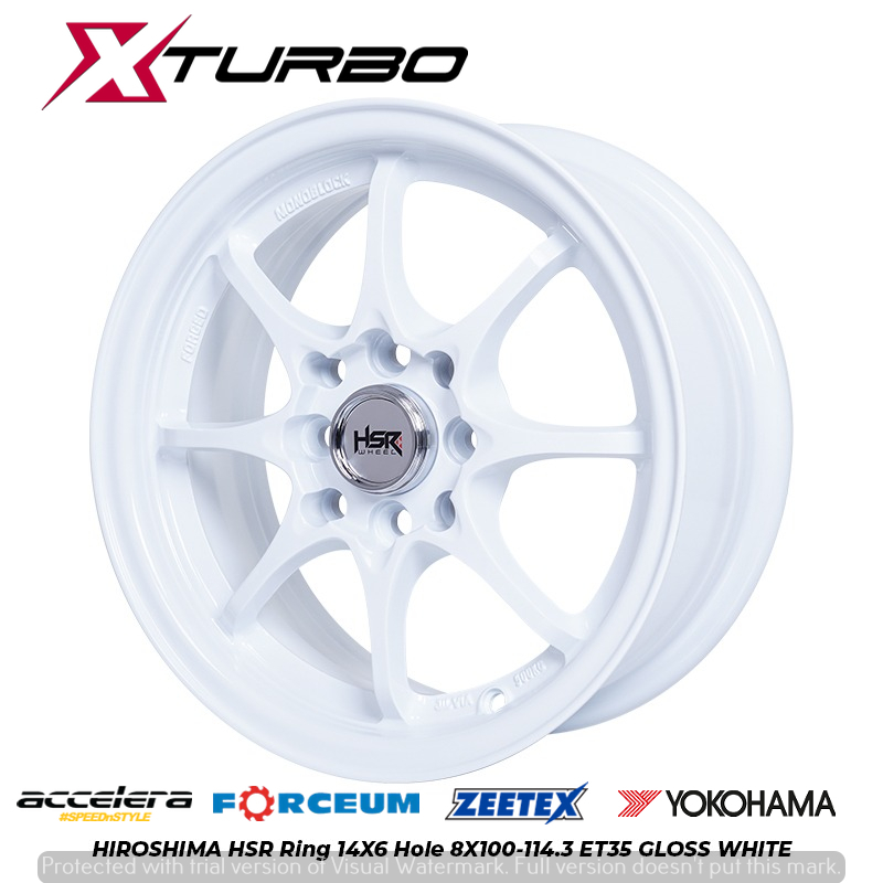 Jual VELG MOBIL MODEL CE25/HIROSHIMA HSR RING 14 WARNA PUTIH PELEK MOBIL BRIO AGYA AYLA CALYA ...