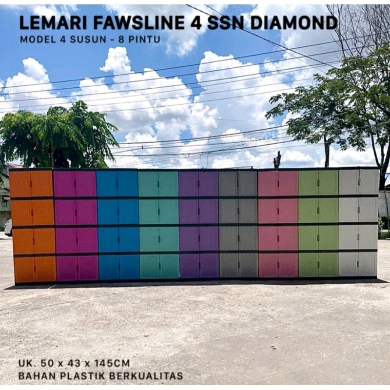 Jual Lemari Plastik 4 susun Fawsline | Shopee Indonesia