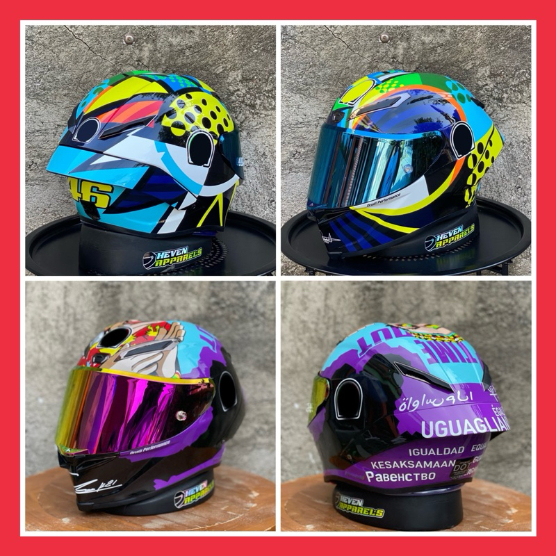 Jual Helm Fullface Pista Gprr Frp Repaint Premium | Shopee Indonesia