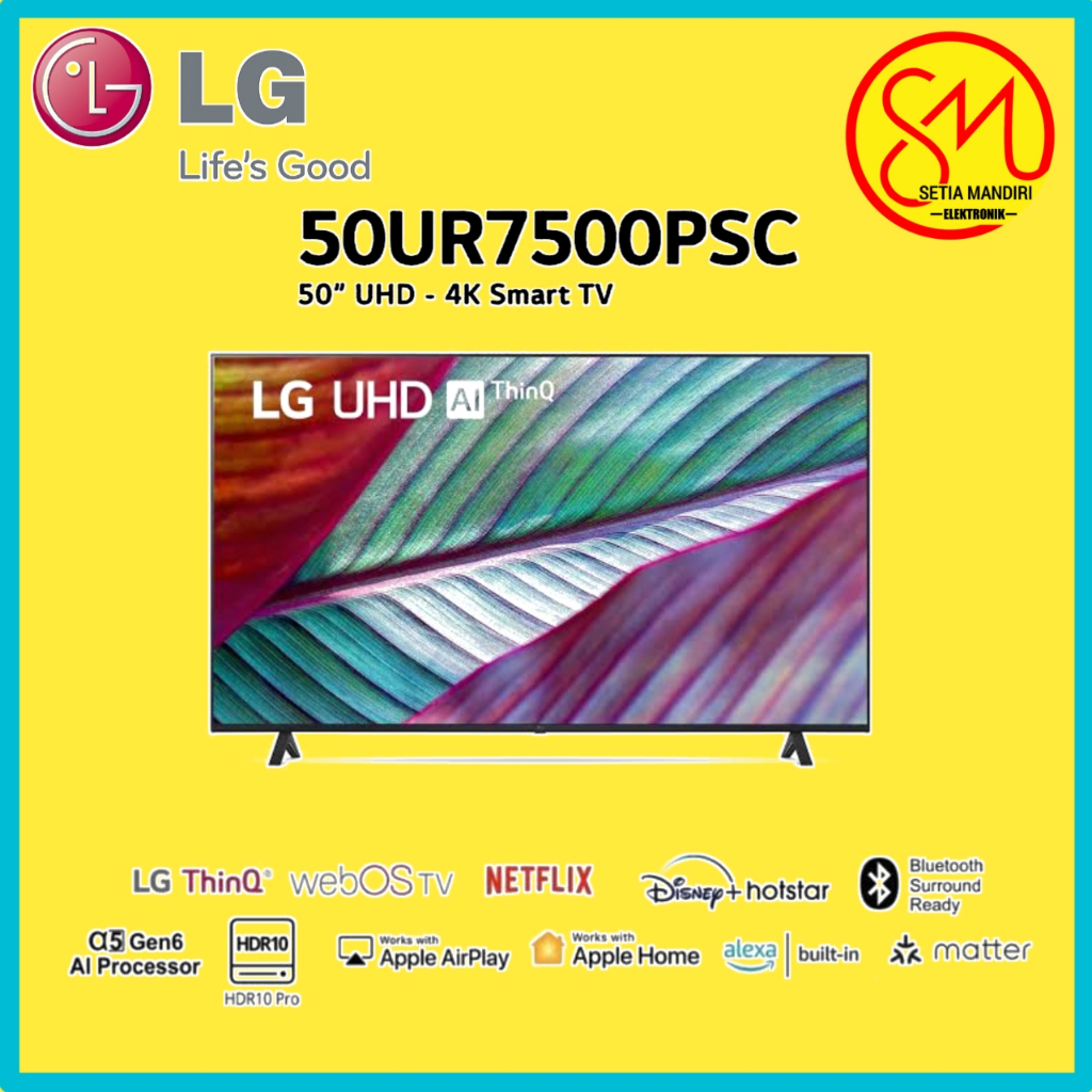 Jual LG 50UR7500 Smart TV LED 4K UHD AI ThinQ TV 50 Inch 50UR7500PSC ...
