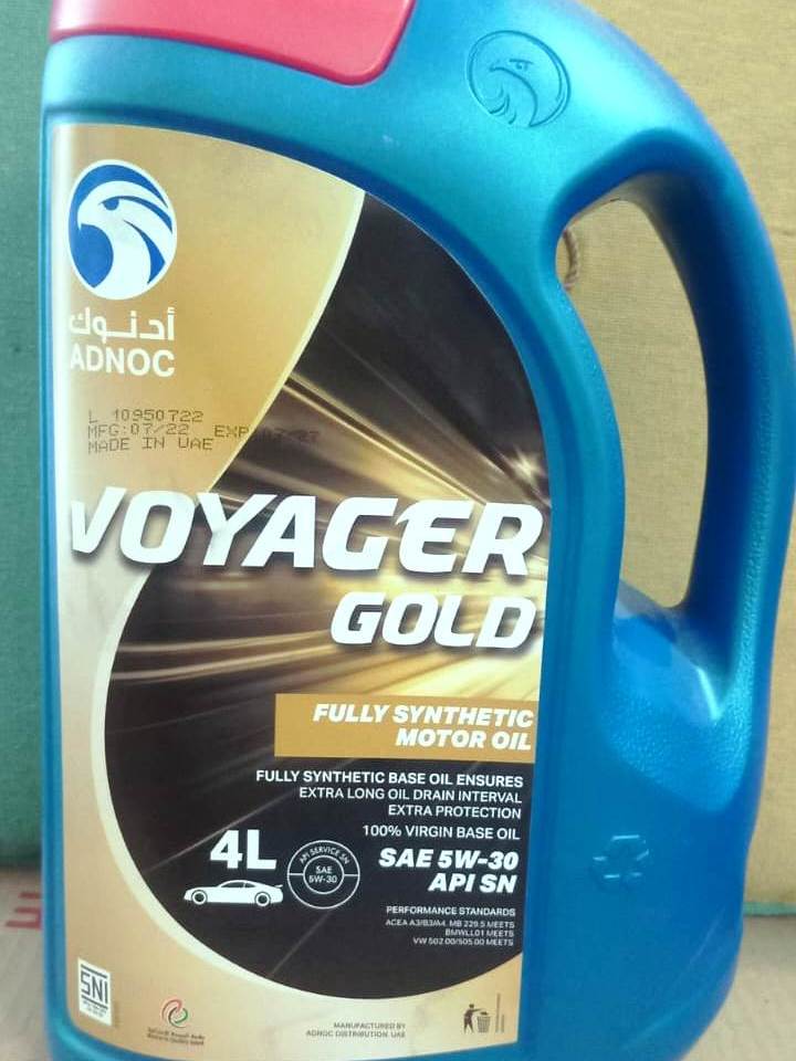 Jual Voyager Adnoc Oil SAE 5W-30 API SN Fully Synthetic Original Import ...