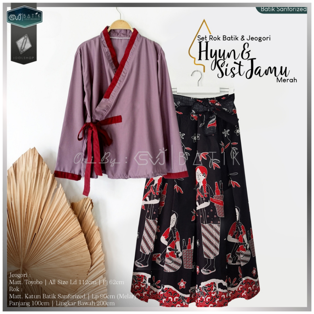 Jual SETELAN BATIK ALUSAN TERBARU HANBOK REMAJA WANITA ROK JEOGORI ...