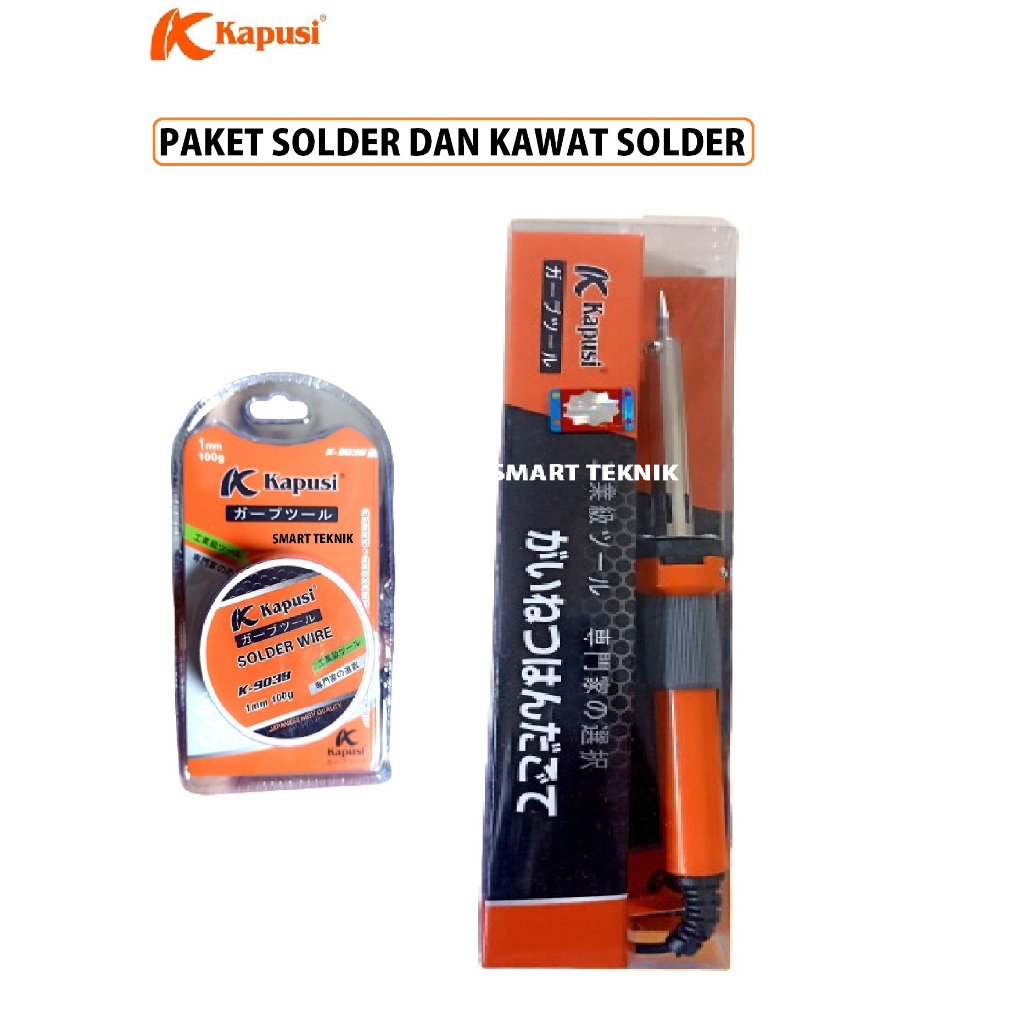 Jual Paket solder murah kapusi japan timah solder dan solder 50 watt ...